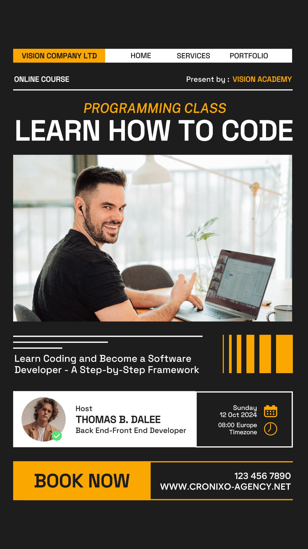 Programming Class Course Instagram Story Post - Pippit