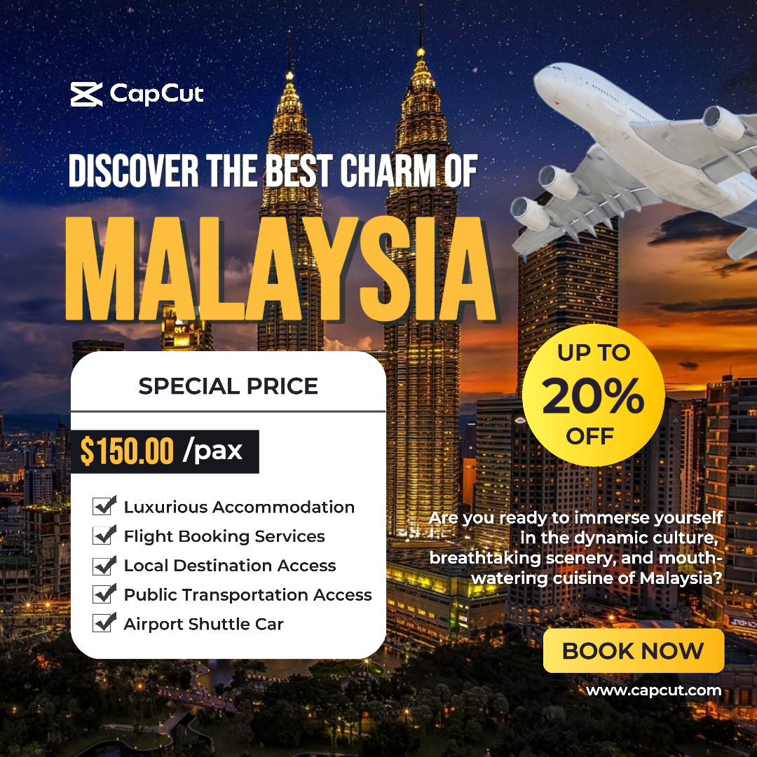 Discover Malaysia Travel Promo Poster - Pippit