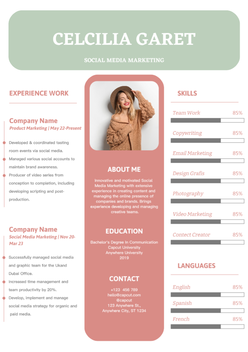 Resume Simple Template - Pippit